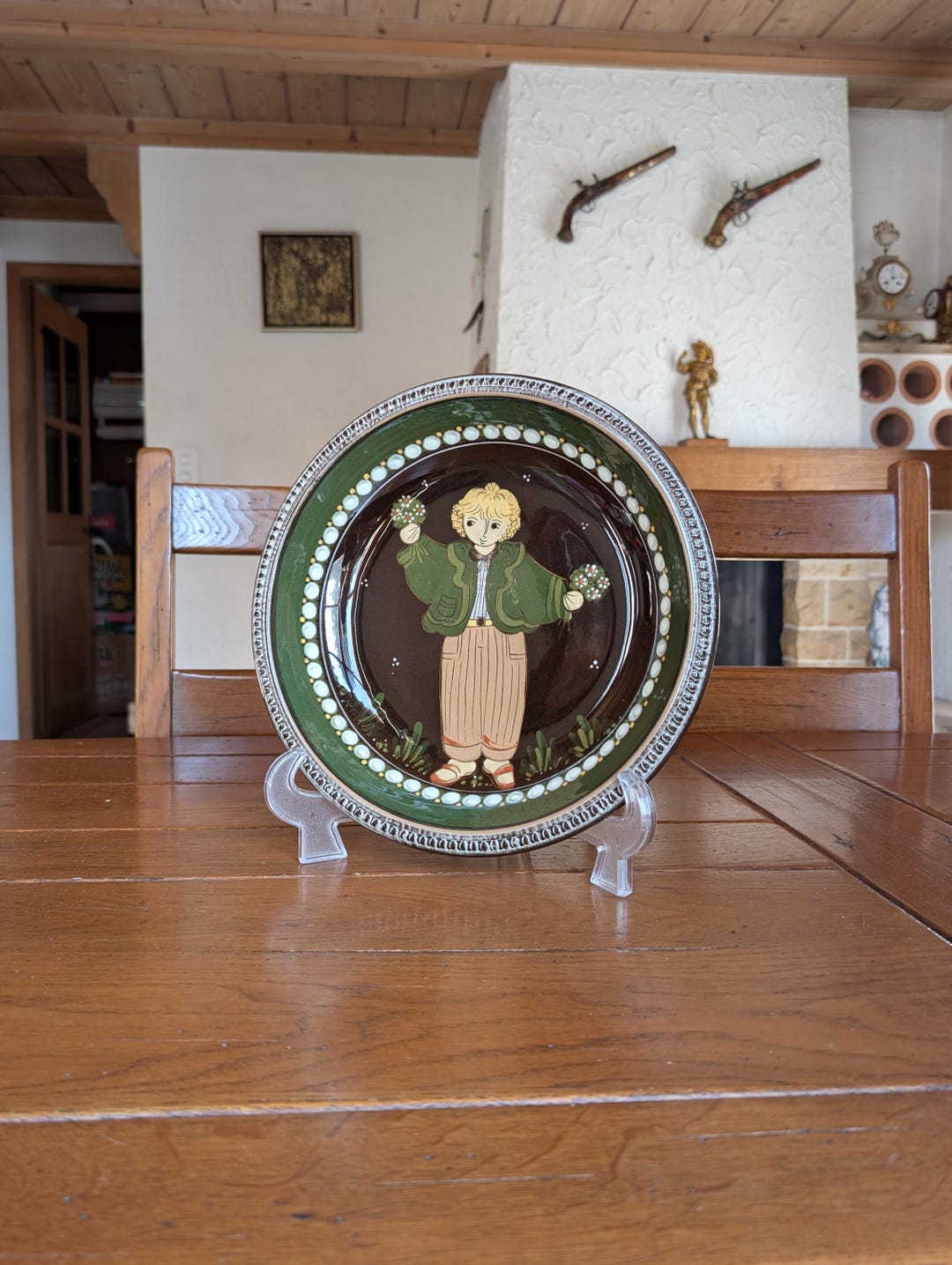 Kohler Biel Vintage Swiss Ceramic Plate With Hand-painted Motif of a ...
