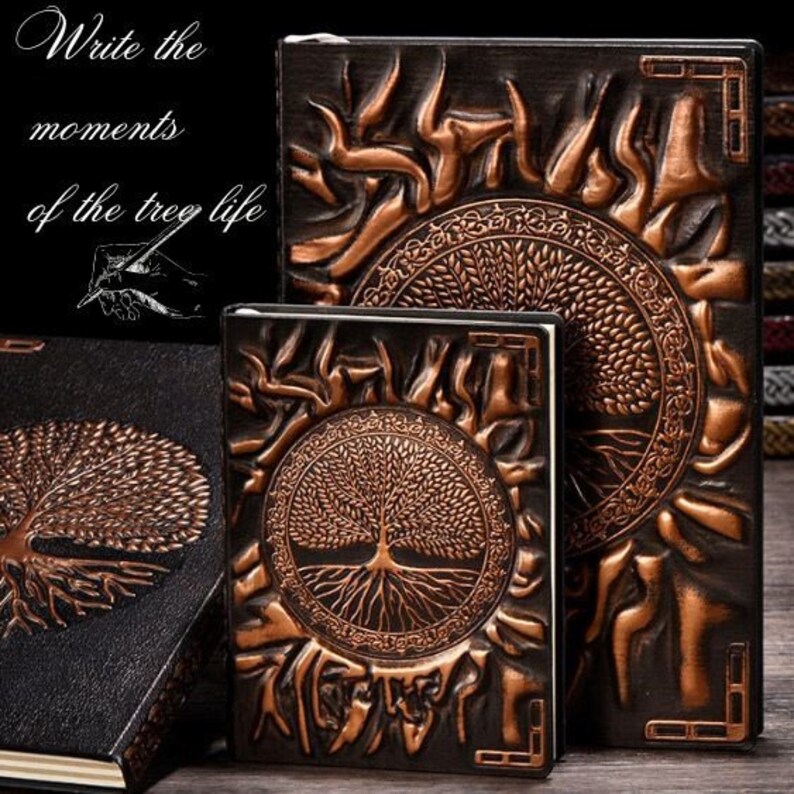Tree of Life Tree of Life Notebook Leather Notebook Custom - Etsy