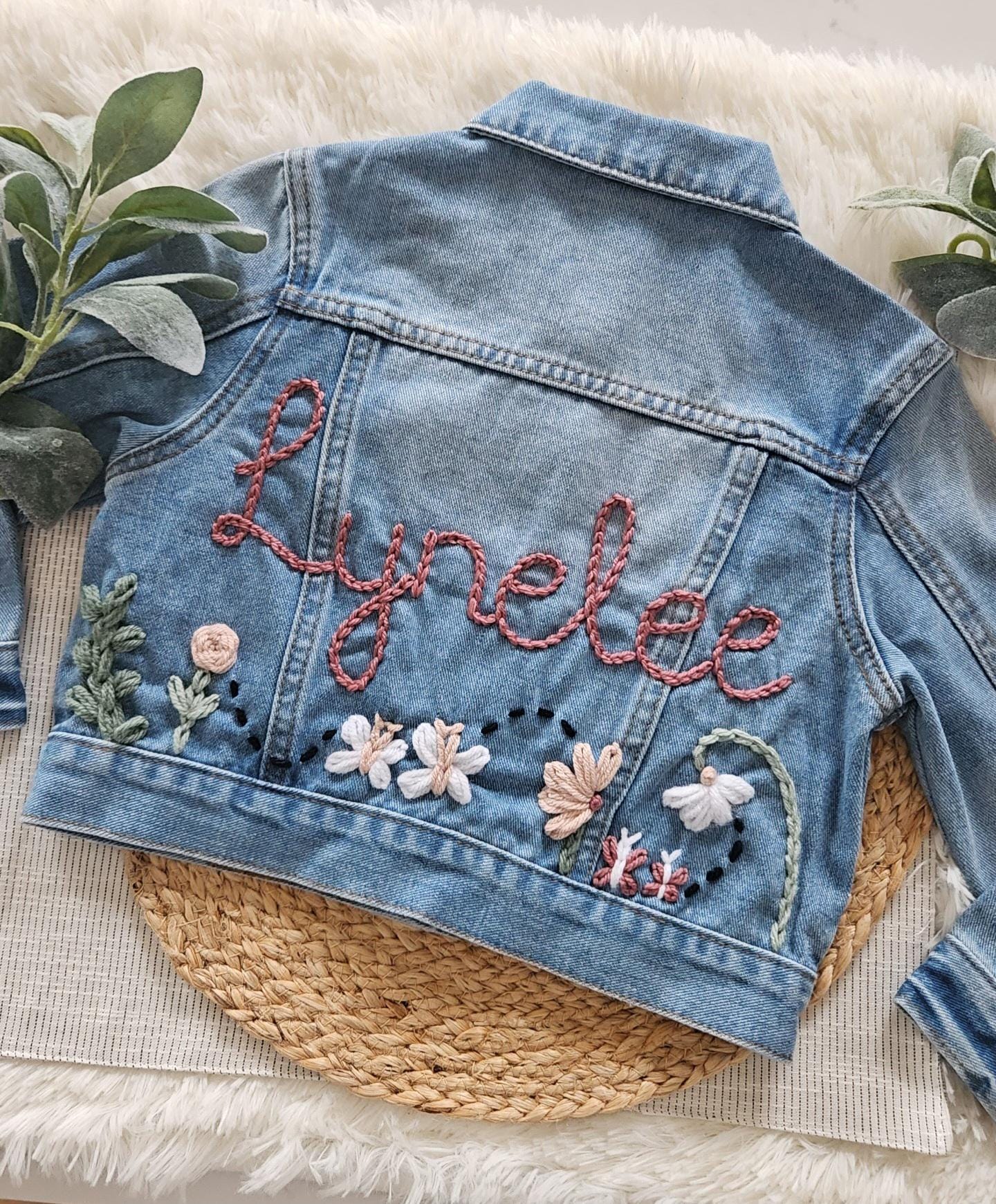Hand Embroidered Denim Jackets. Personalized Denim Jackets, Girl Jacket ...