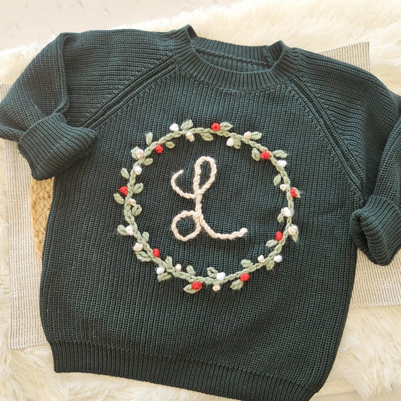 Embroidered Sweater - Etsy