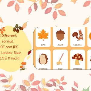 Kids Worksheet Set, Autumn-fall Themed Kids Worksheet Set, Printable ...