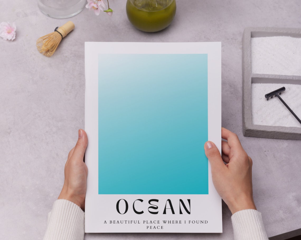 Ocean Aura Art Print, Digital Download, Minimalistic Design - Etsy