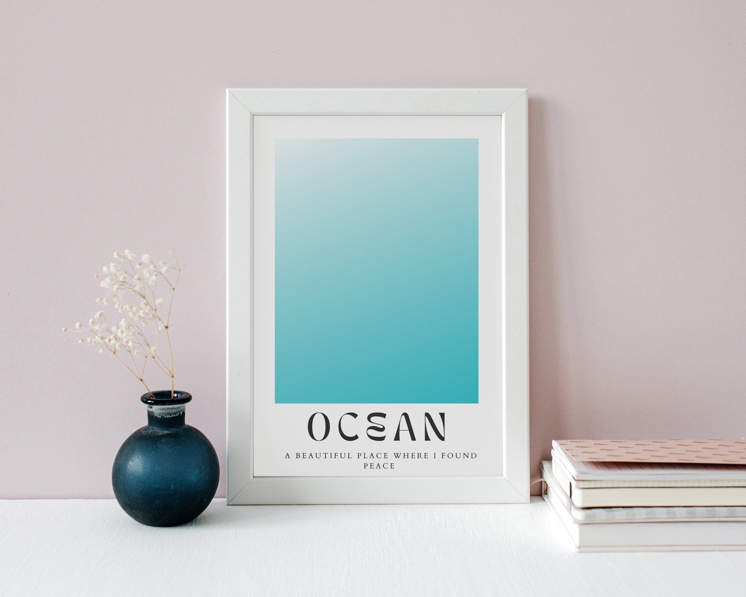 Ocean Aura Art Print, Digital Download, Minimalistic Design - Etsy
