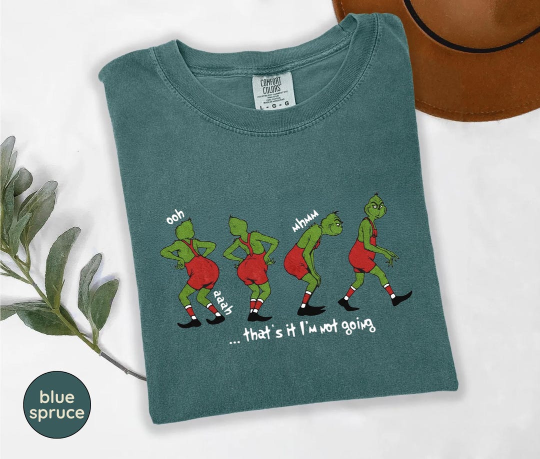 Grinch Anti Social Christmas Comfort Colors Tee, Funny Grinchmas ...