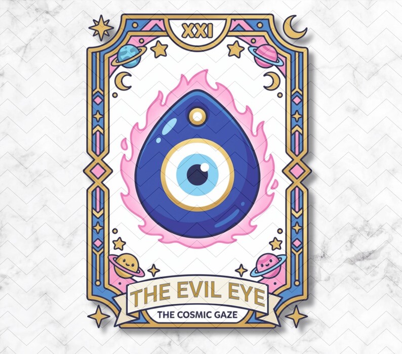 The Evil Eye Tarot Card PNG, Skeleton Sublimation Design (digital ...