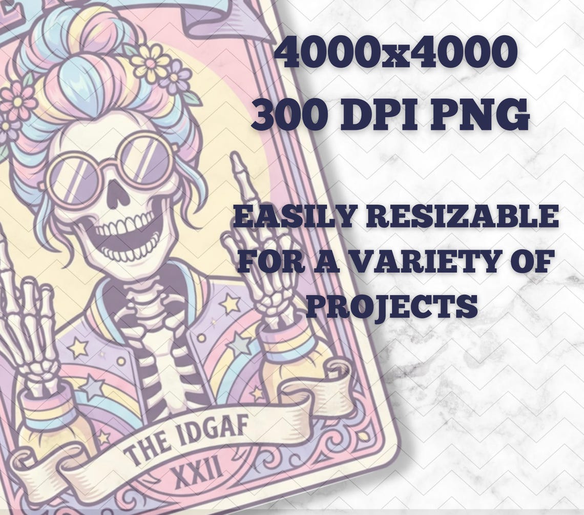 The IDGAF Tarot Card PNG, Sublimation Design (digital Download) - Etsy ...