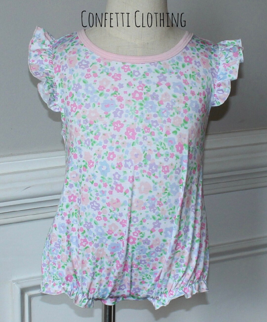 Girls Sunsuit TBBC Inspired Floral Outfit, Birthday Monogram Ruffle ...