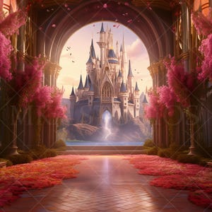 Pink Princess Castle - 1 Beautiful Photography Digital Background ...