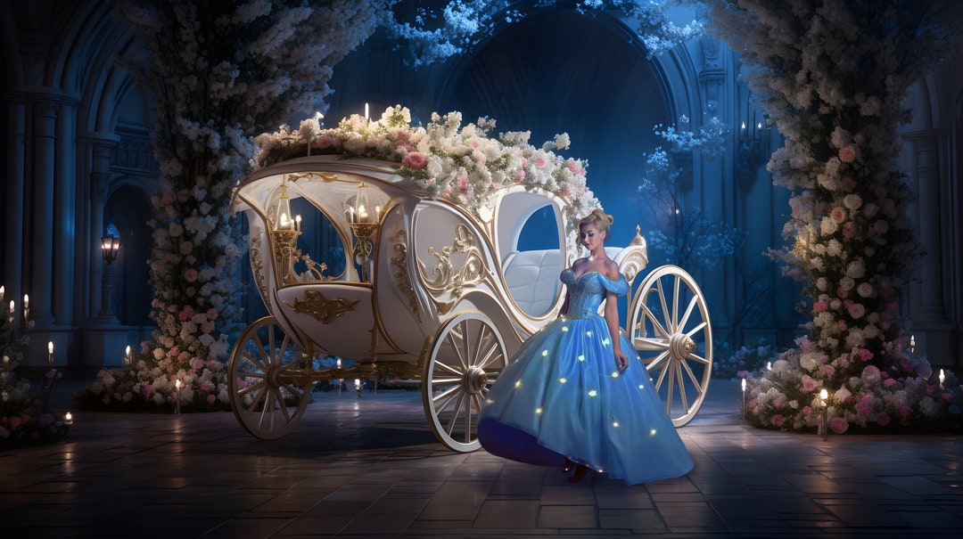 Cinderella Love - 1 Beautiful Photography Digital Background Backdrop Perfect for Weddings ...