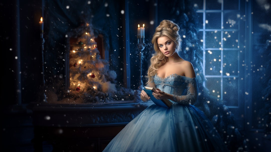 Cinder-ella Winter Digital Backdrop – Fantasy Photography Background ...