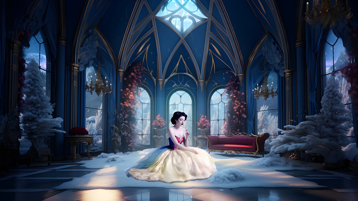 Snow White Palace Digital Backdrop – Fantasy Photography (JPEG) - Etsy