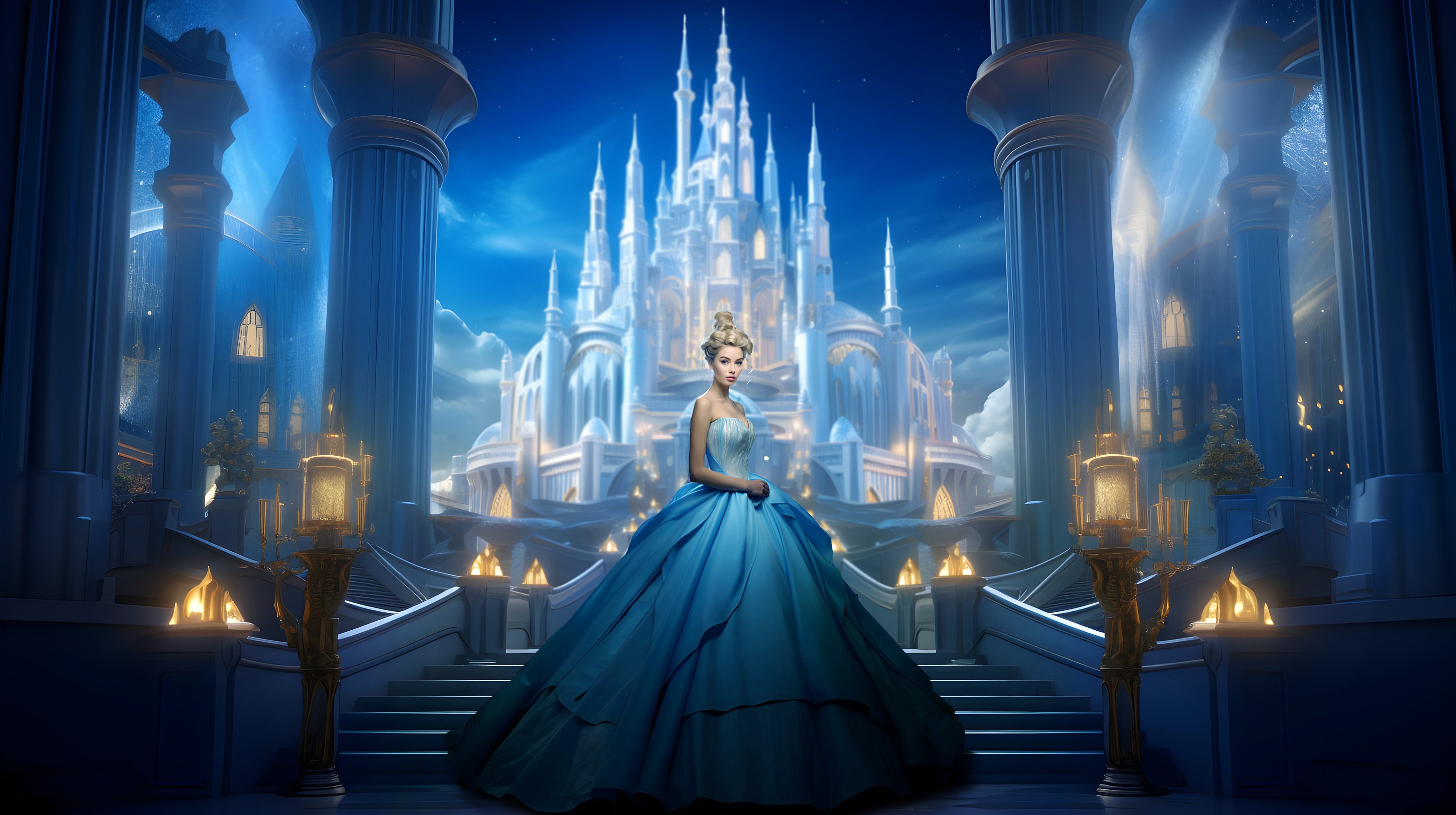 Cinderella's Castle - 1 Beautiful Photography Digital Background ...