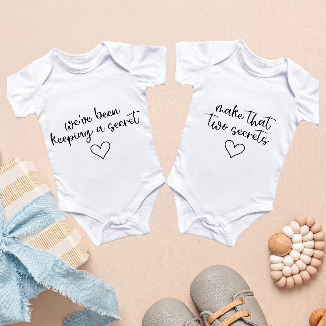 Twin Pregnancy Announcement Vests | Twin Reveal| Twin Pregnancy| Twin ...