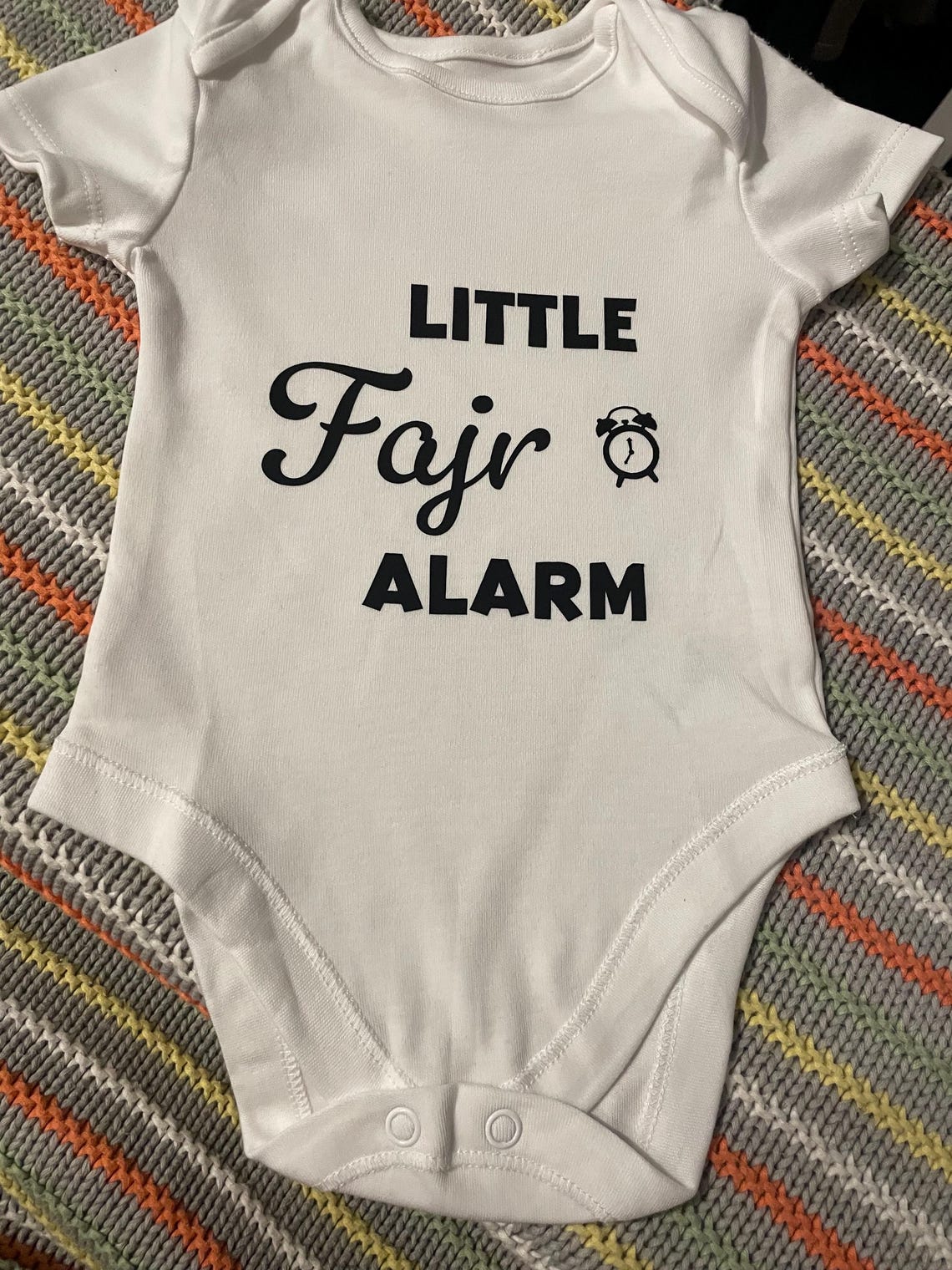 Little Fajr Alarm, Funny Arabic Baby Grow, Cute Muslim Baby Clothing, Baby Gift, First Eid, Baby ...