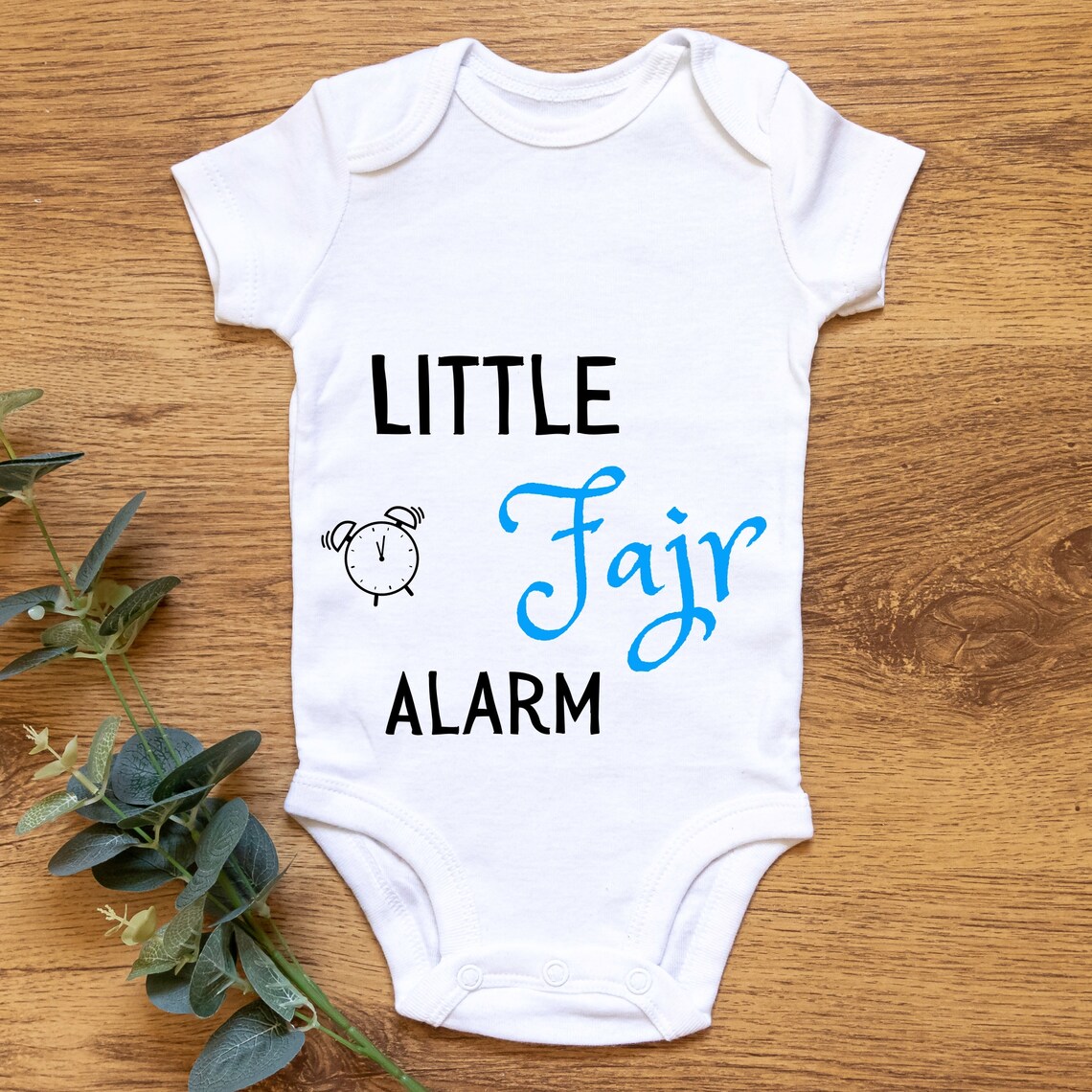 Little Fajr Alarm, Funny Arabic Baby Grow, Cute Muslim Baby Clothing, Baby Gift, First Eid, Baby ...