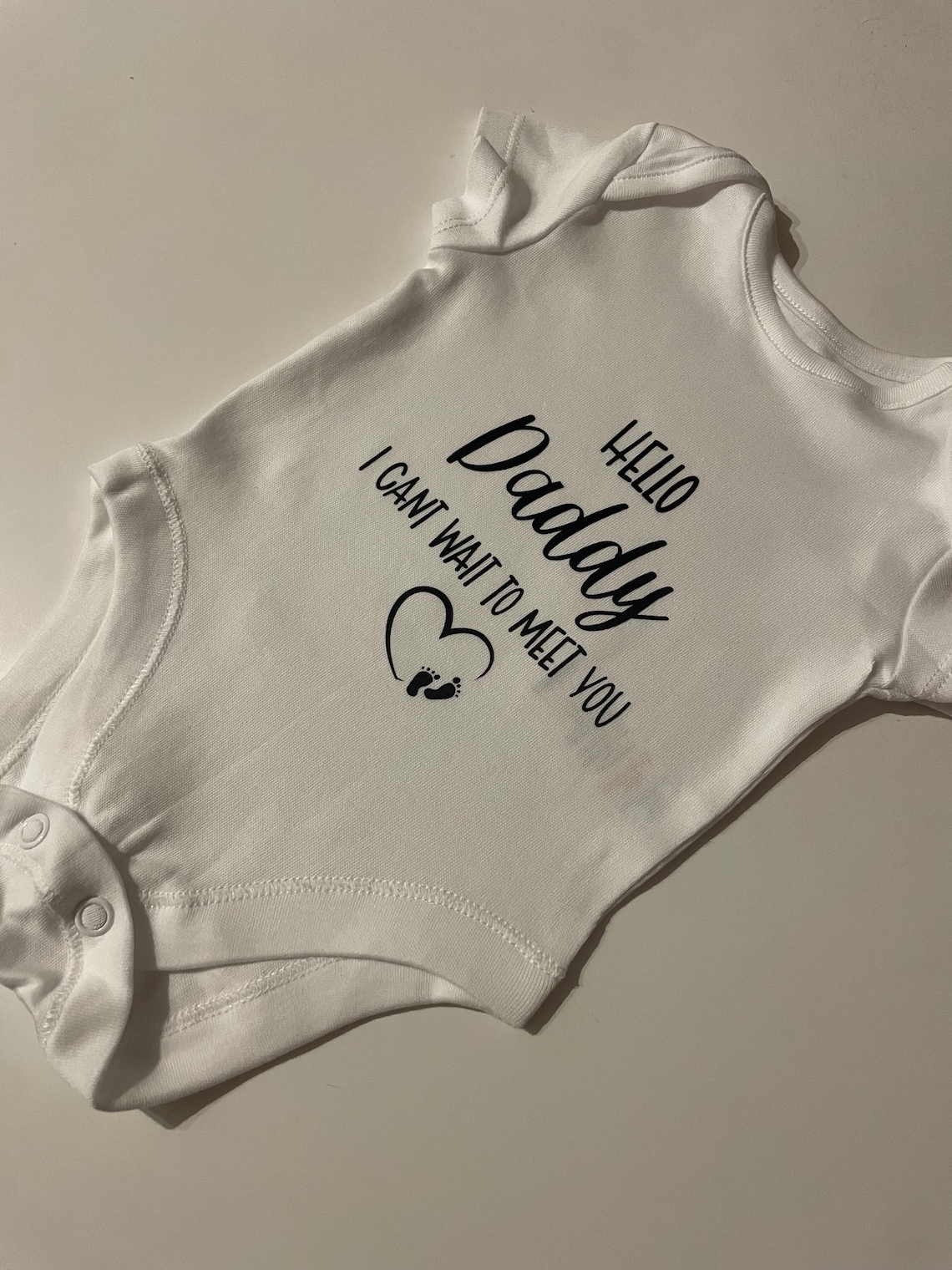 Hello Daddy I Can't Wait to Meet You Baby Vest Daddy to Be Vest ...