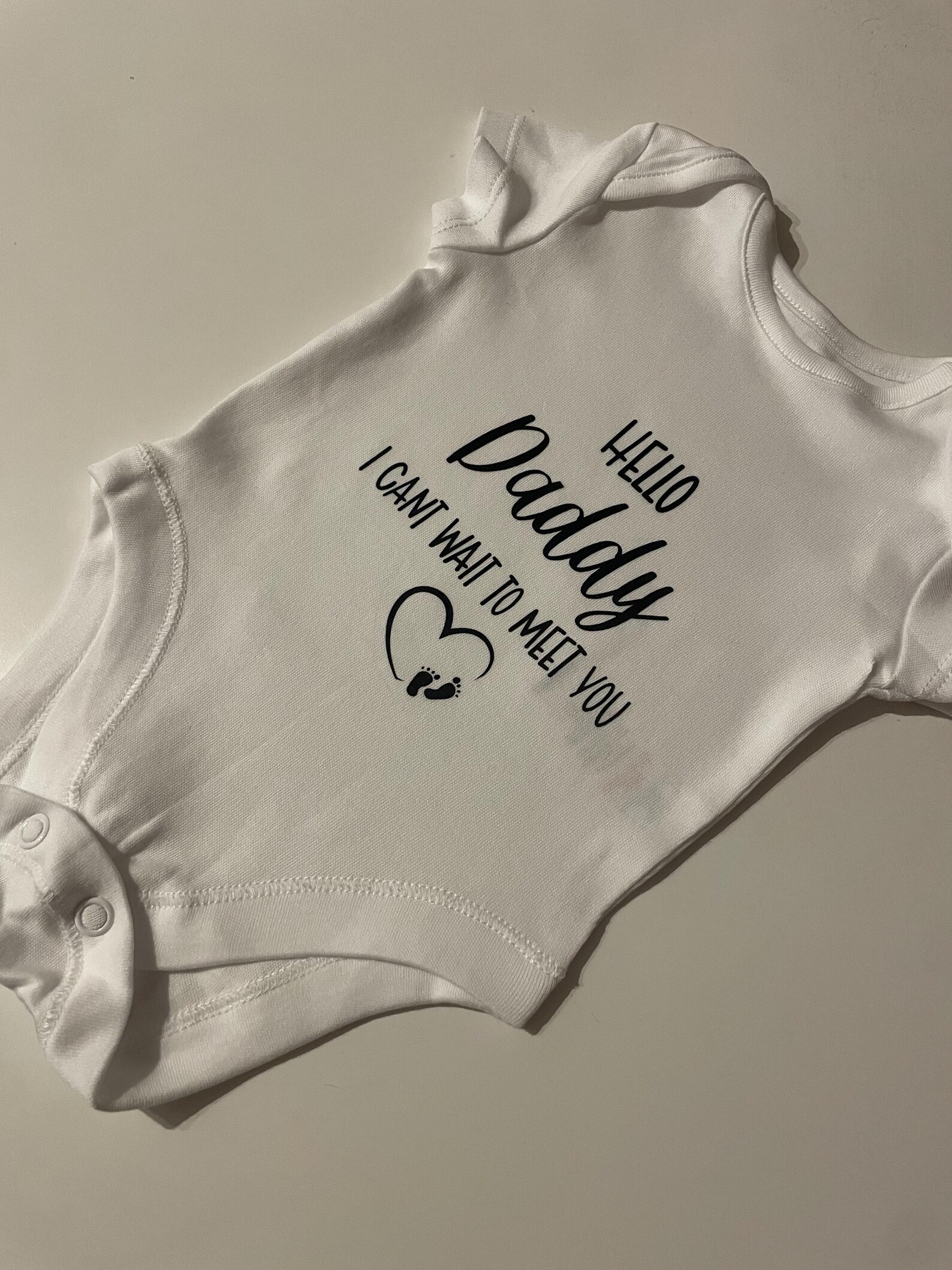 Hello Daddy I Can't Wait to Meet You Baby Vest Daddy to Be Vest ...