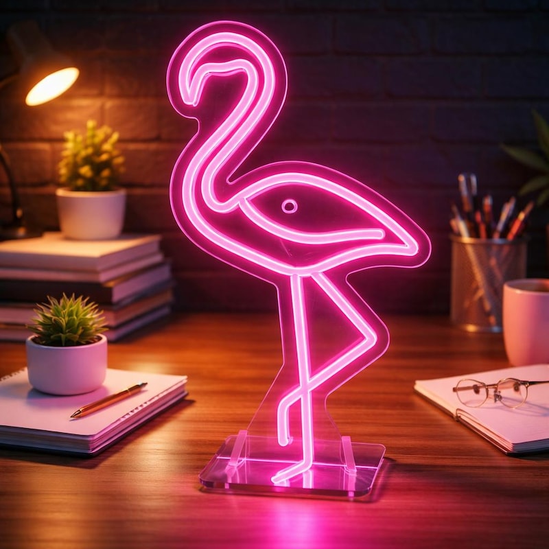 Led Flamingo Table Lamp - Etsy