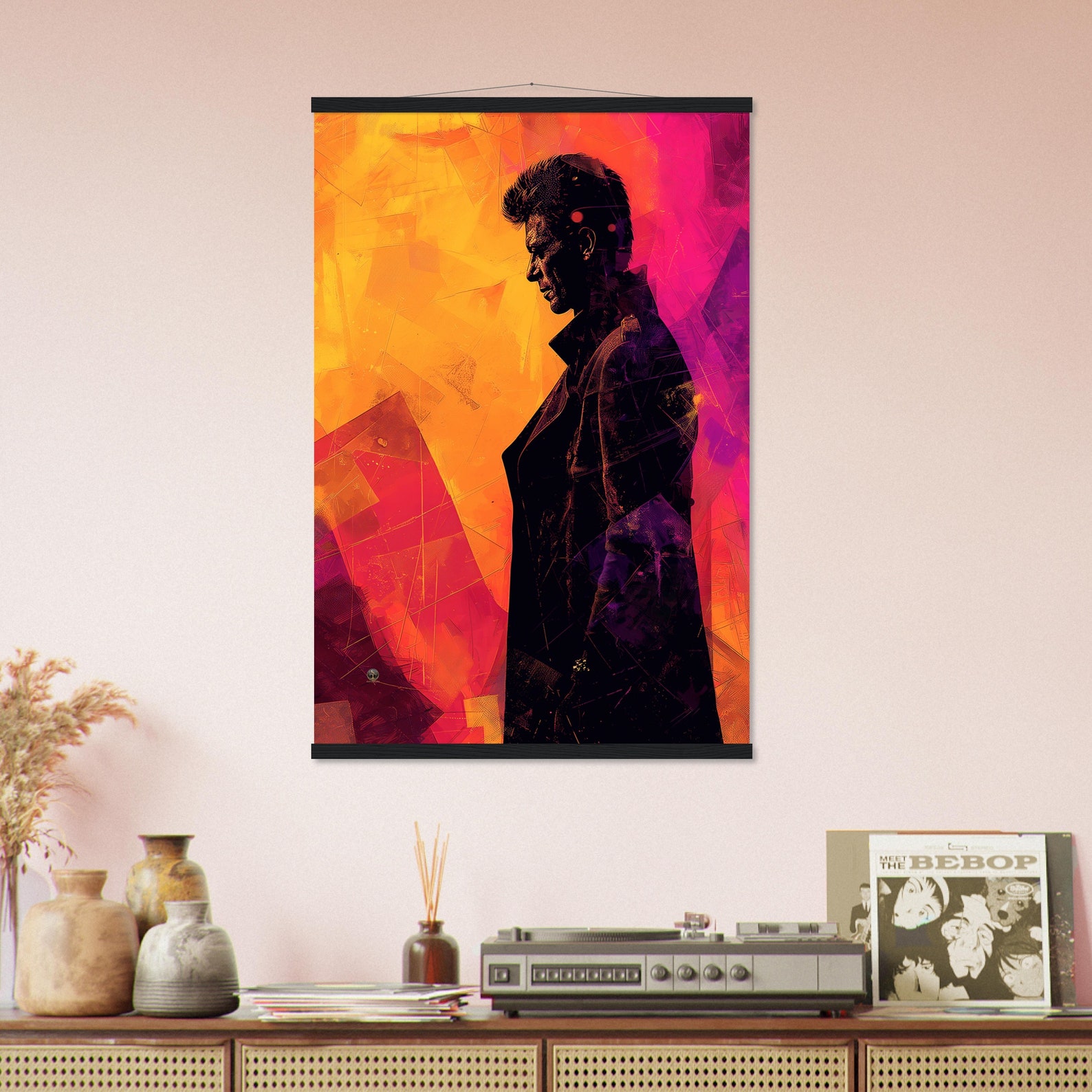 Cosmic Elegance: David Bowie Silhouette in Abstract Harmony Digital Art ...