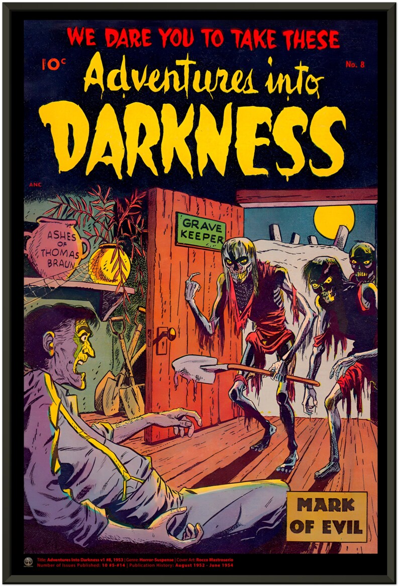 Graveyard Shadows: Vintage Horror Comic Art | Adventures Into Darkness ...