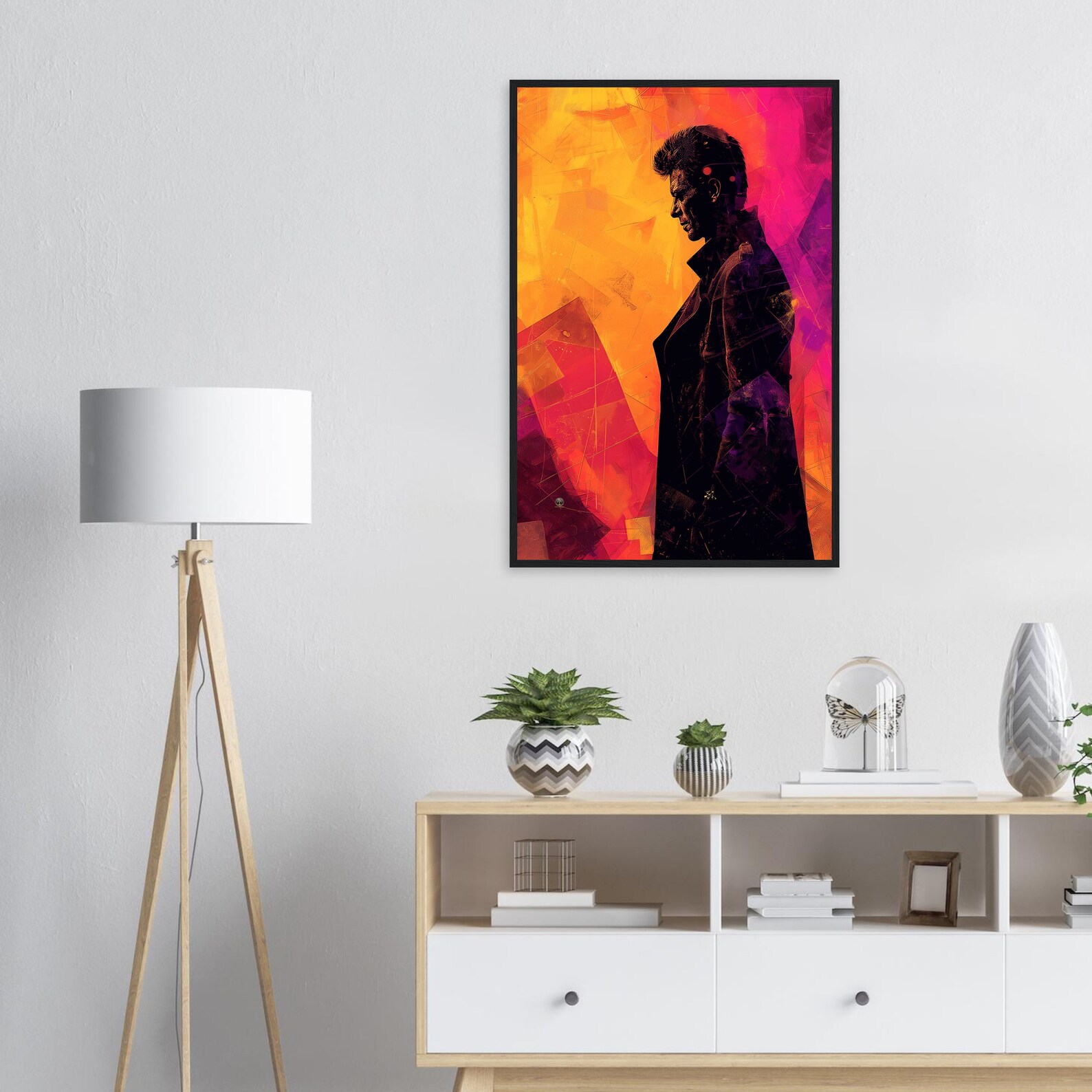 Cosmic Elegance: David Bowie Silhouette in Abstract Harmony Digital Art ...