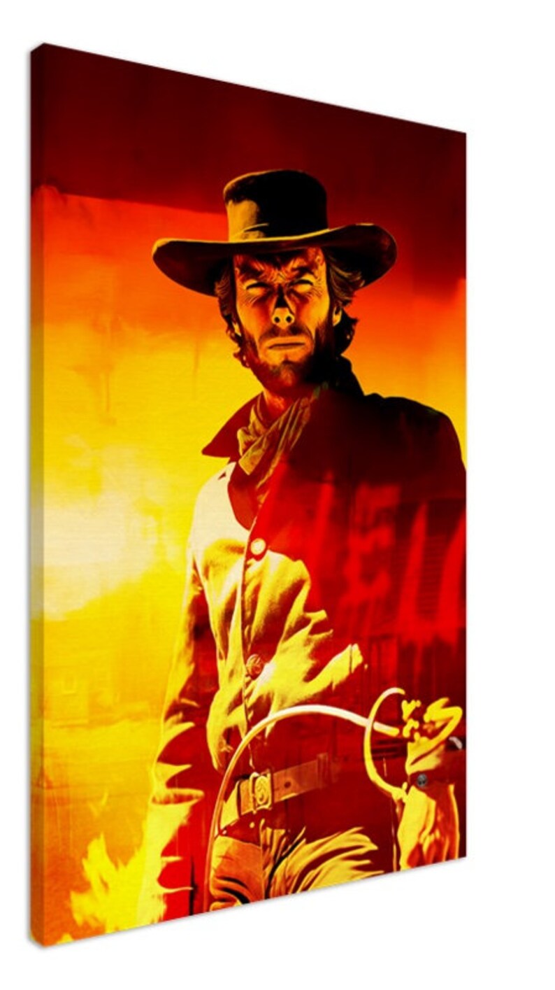 The Drifter's Fury: Clint Eastwood in High Plains Drifter Digital Oil ...