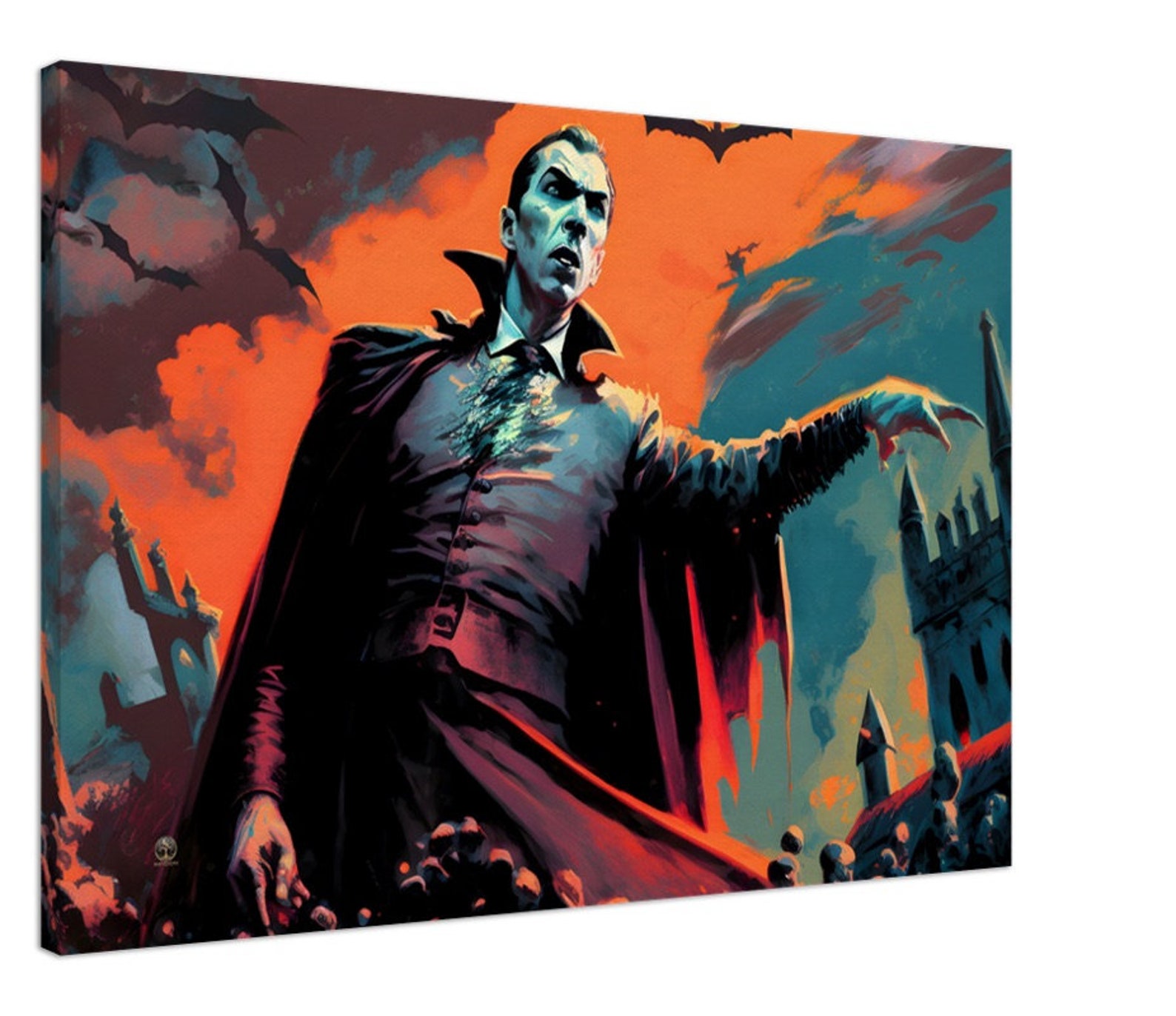 Gothic Nightmare: Count Dracula's Hypnotic Stare - Haunting Vampire Art ...