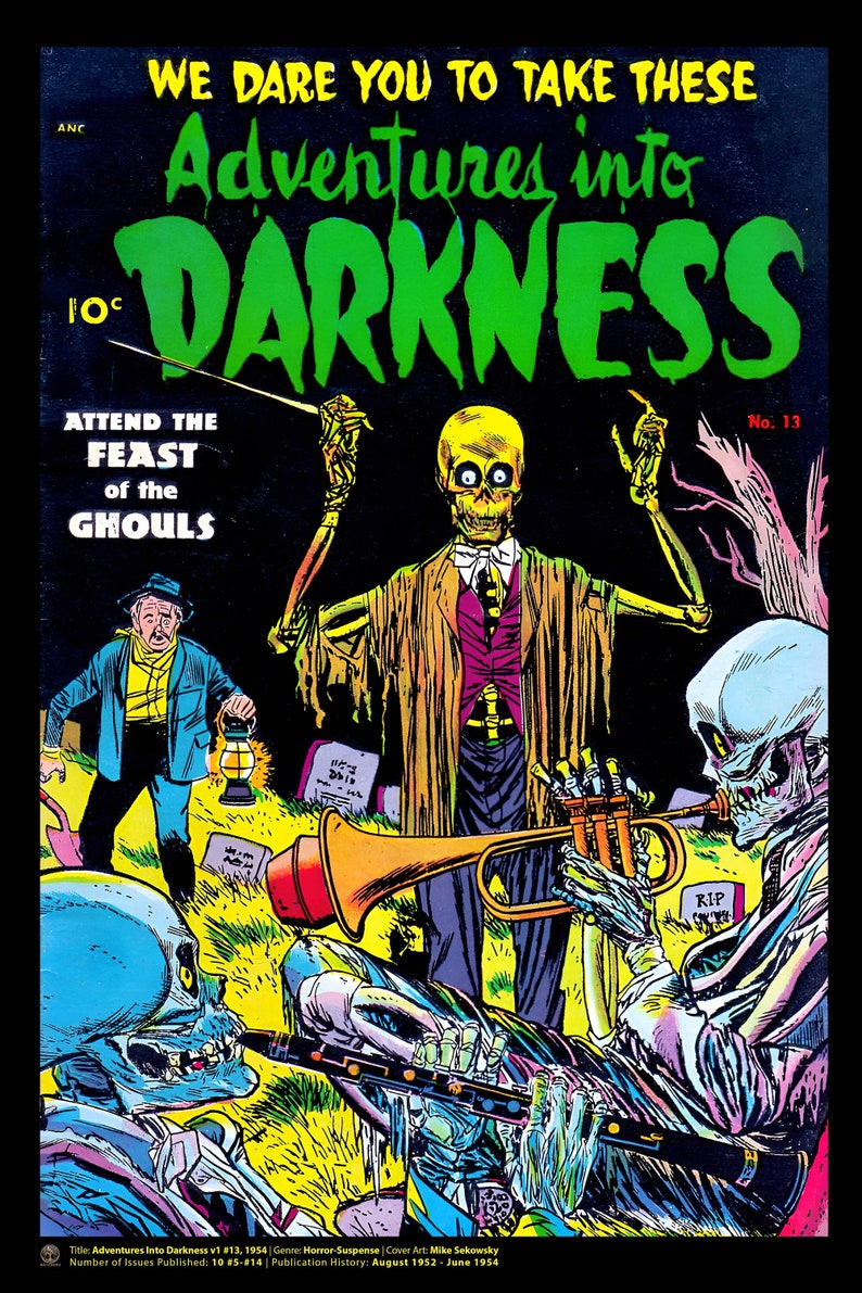 Graveyard Symphony: Vintage Horror Comic Art | Adventures Into Darkness ...
