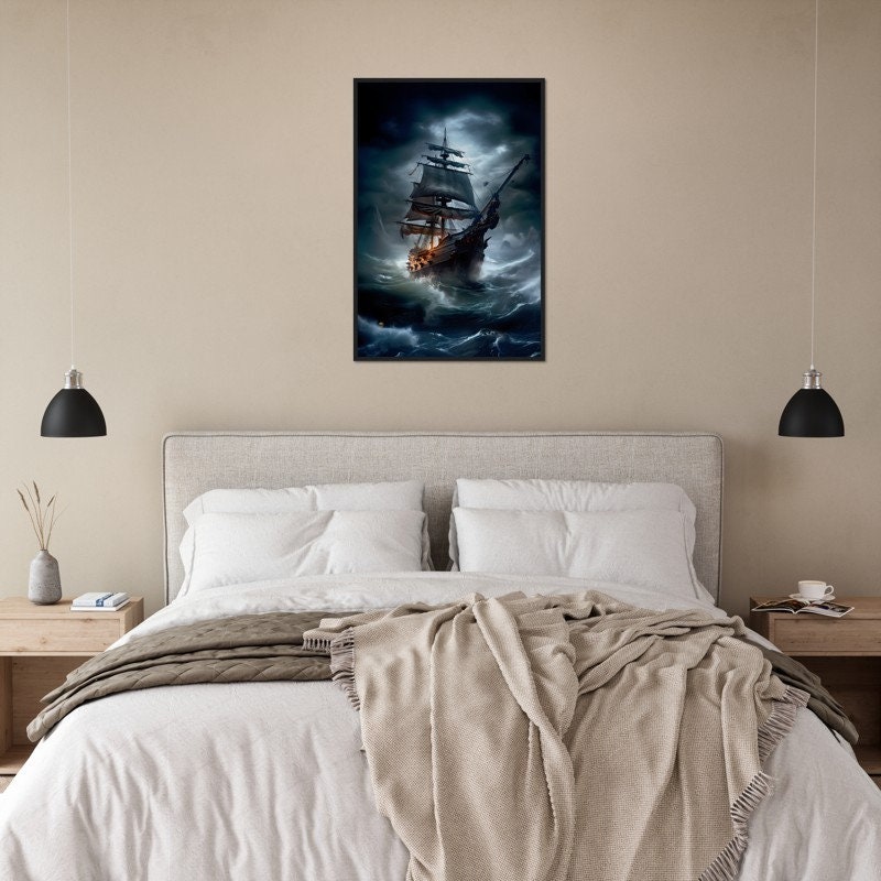 Storm-taming Galleon: Majestic Ship Battles Fierce Waves in Dark and ... Storm-taming Galleon: Majestic Ship Battles Fierce Waves in Dark and ...