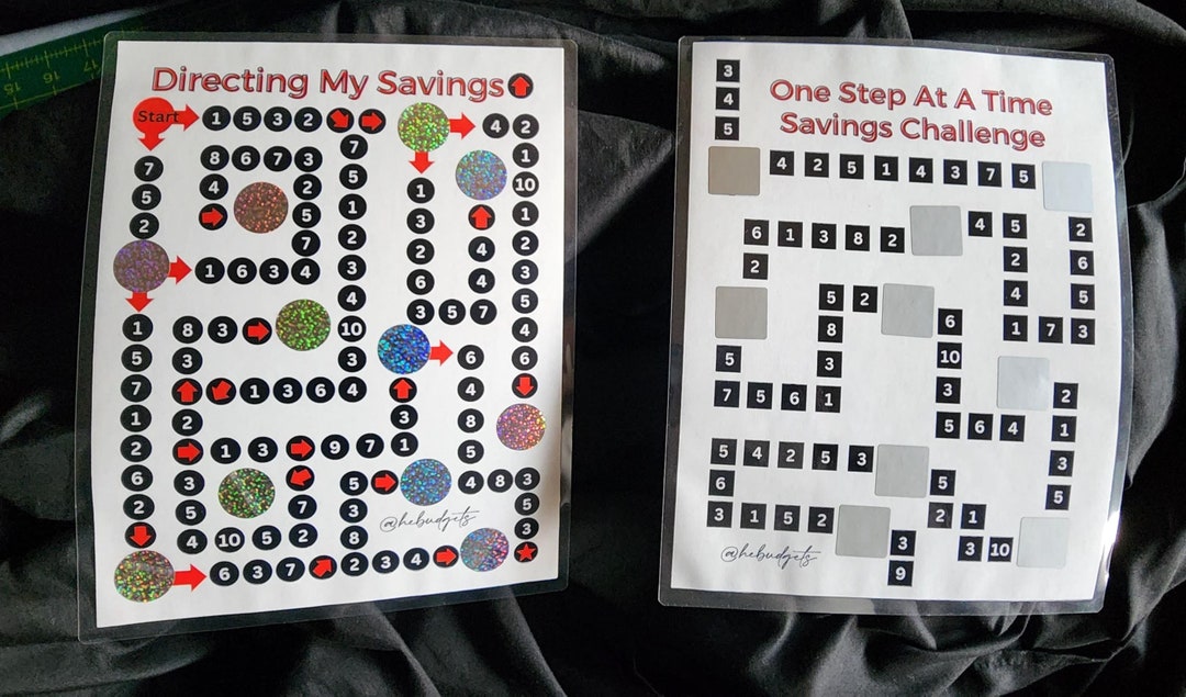 Savings Board Games: "one Step at A Time" -- "directing My Savings" - Etsy