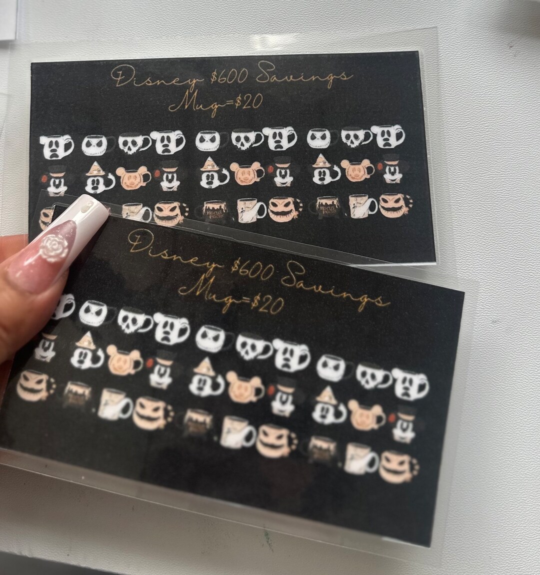 Laminated Disney Spooky Savings Challange Gift for Him or Her Savings ...