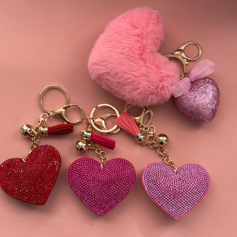 Pompom Keychain - Etsy