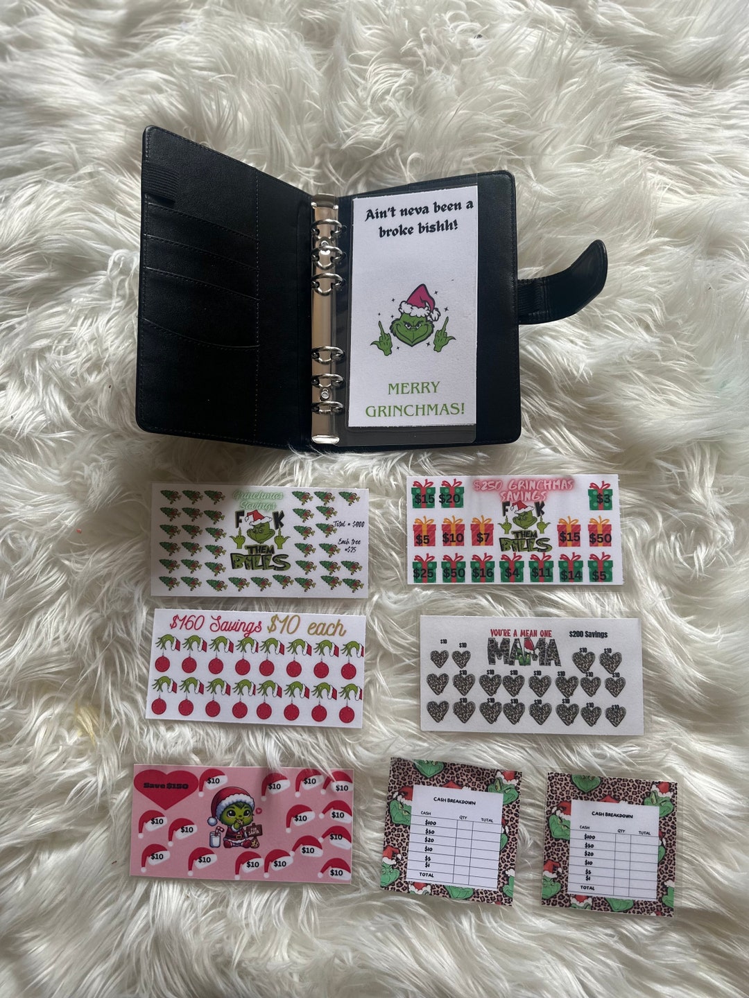 Grinch Savings Challange for Christmas Bundle Xmas Savings Savings ...