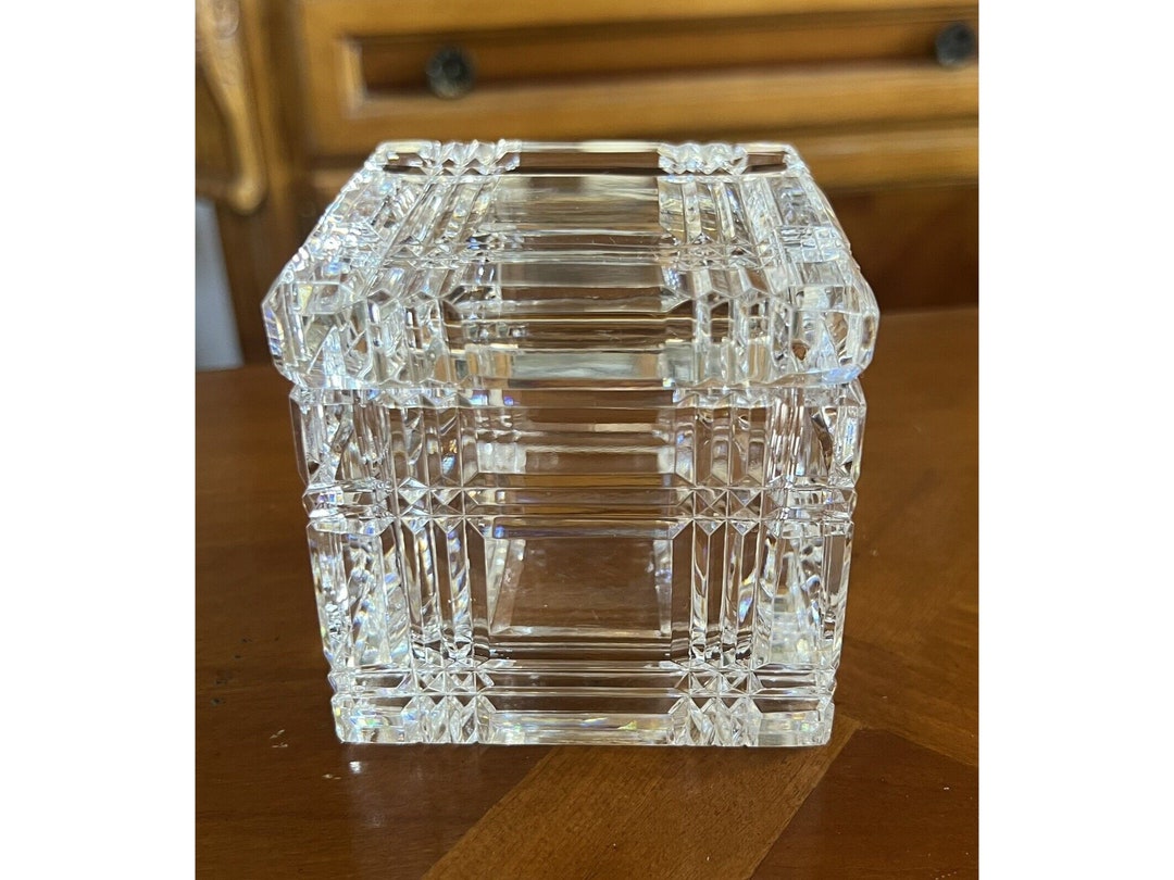 Waterford Crystal Clear Square Box With Lid 3 1/4 - Etsy