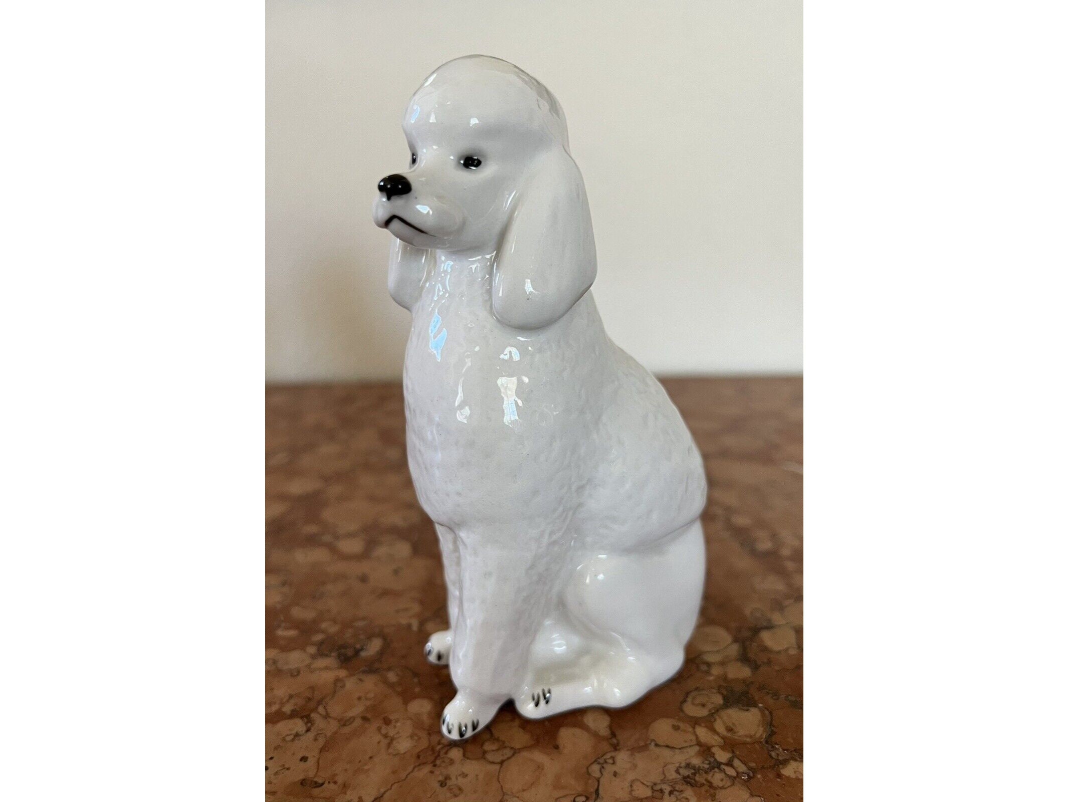 Lomonosov Imperial Russian Sitting White Poodle Figurine Made - Etsy