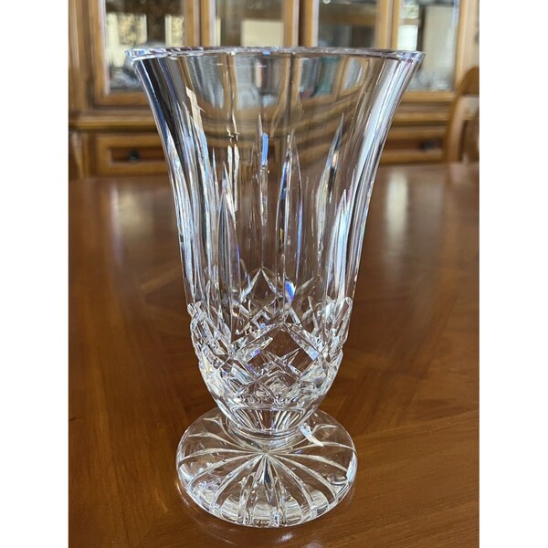 Footed Glass Vase - Etsy
