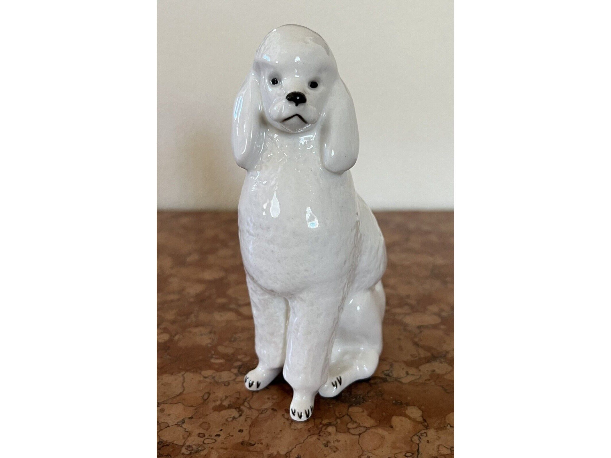 Lomonosov Imperial Russian Sitting White Poodle Figurine Made - Etsy