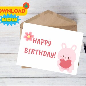 Happy Birthday Digital Printable Card Printable Card Digital Download ...