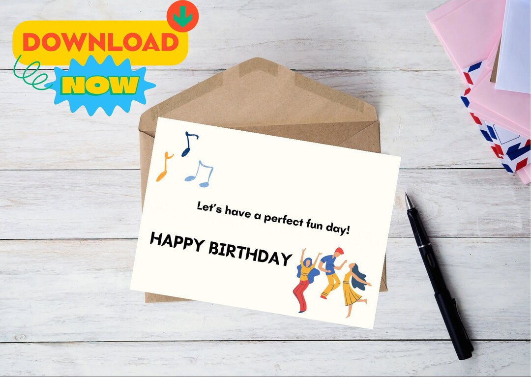 Personalised Dancer Birthday Card, Dancer Birthday Card, Printable ...