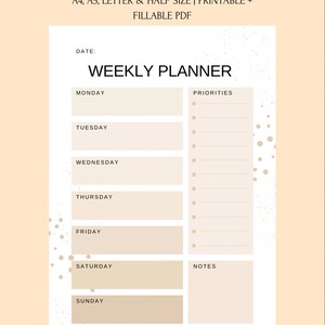 WEEKLY PLANNER - Etsy