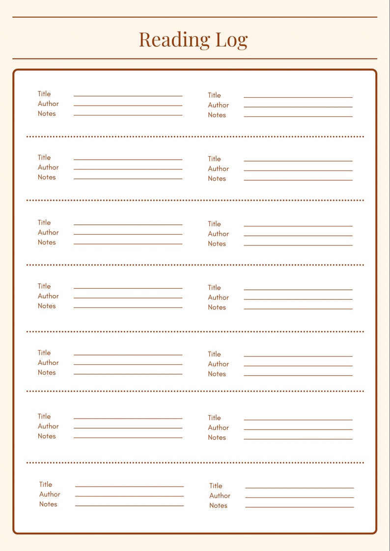 Reading Log Printable, Reading Tracker, Books to Read, Books I've Read ...