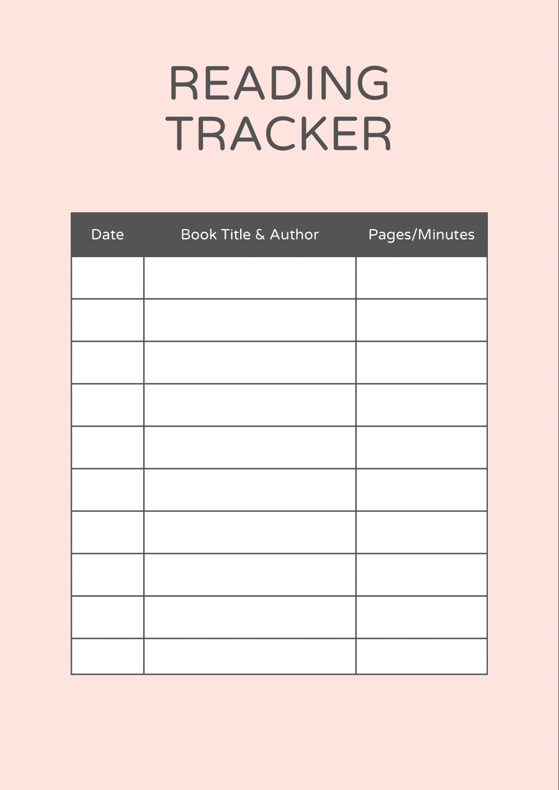 Reading Tracker Printable, Reading Log, Books to Read, Books I've Read ...