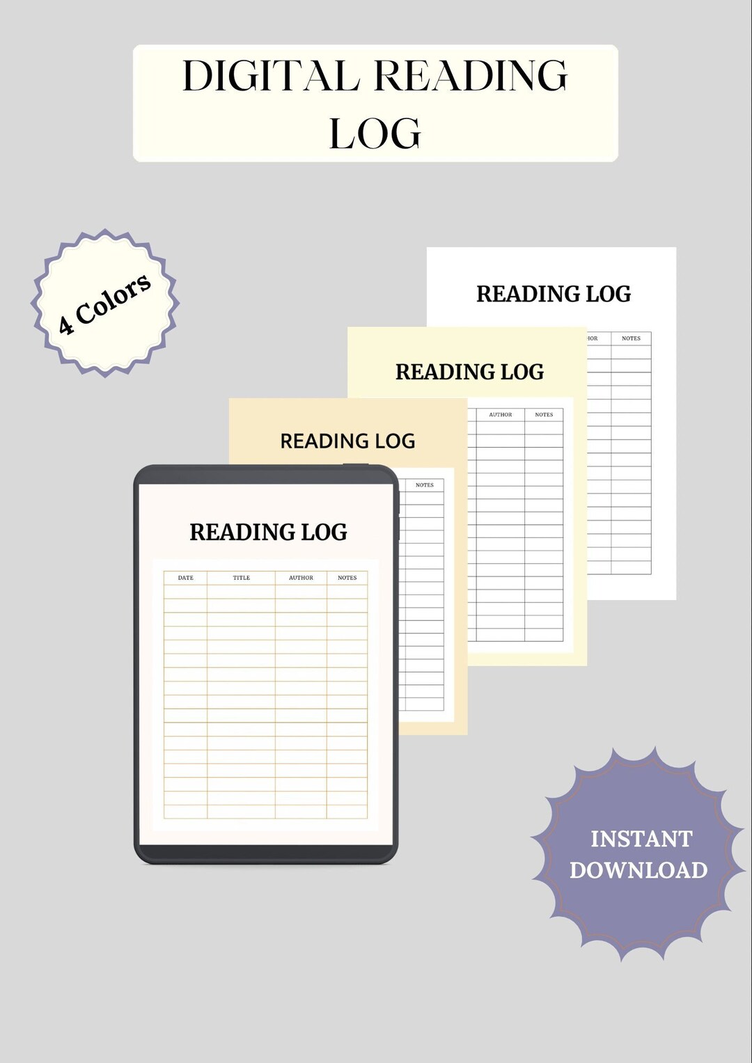 Reading Log Printable, Reading Tracker, Books to Read, Books I've Read ...