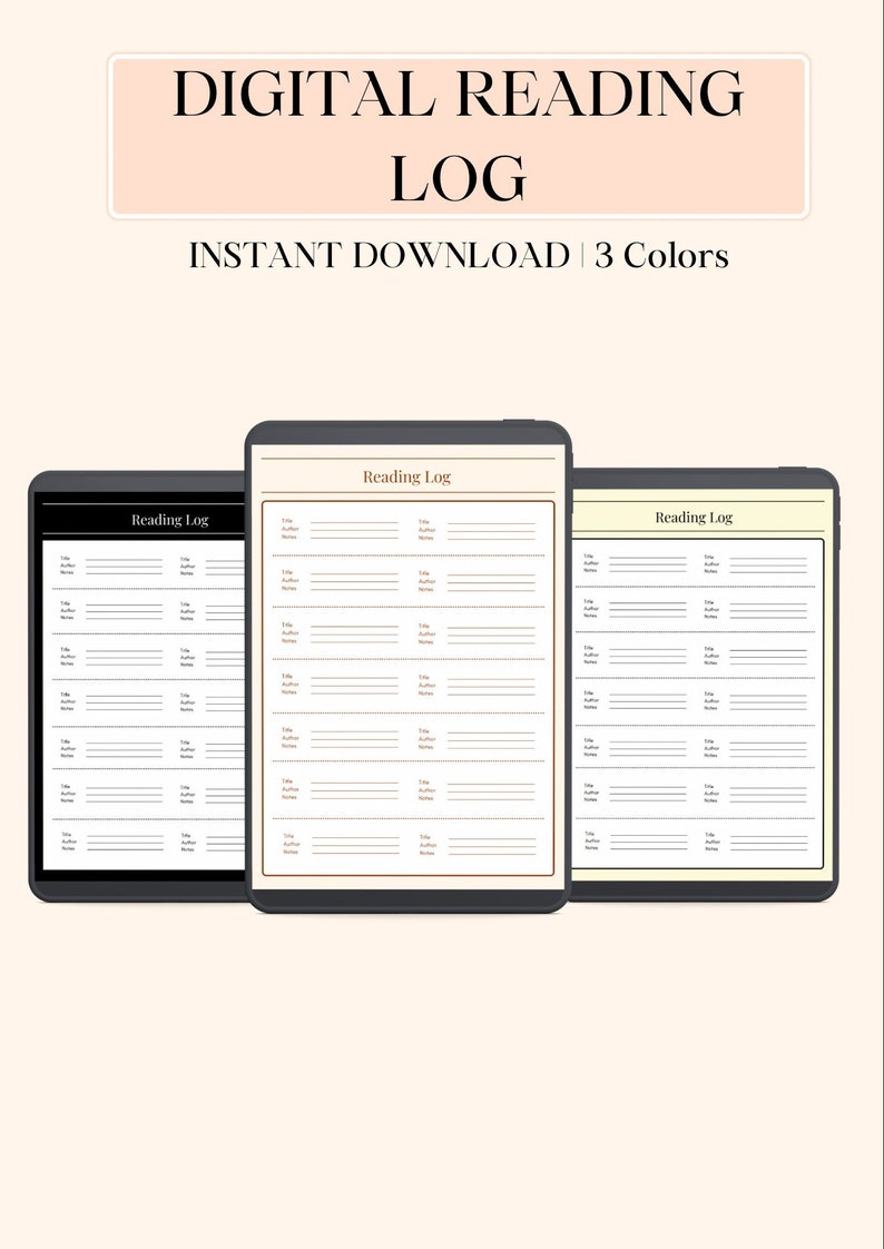 Reading Log Printable, Reading Tracker, Books to Read, Books I've Read ...