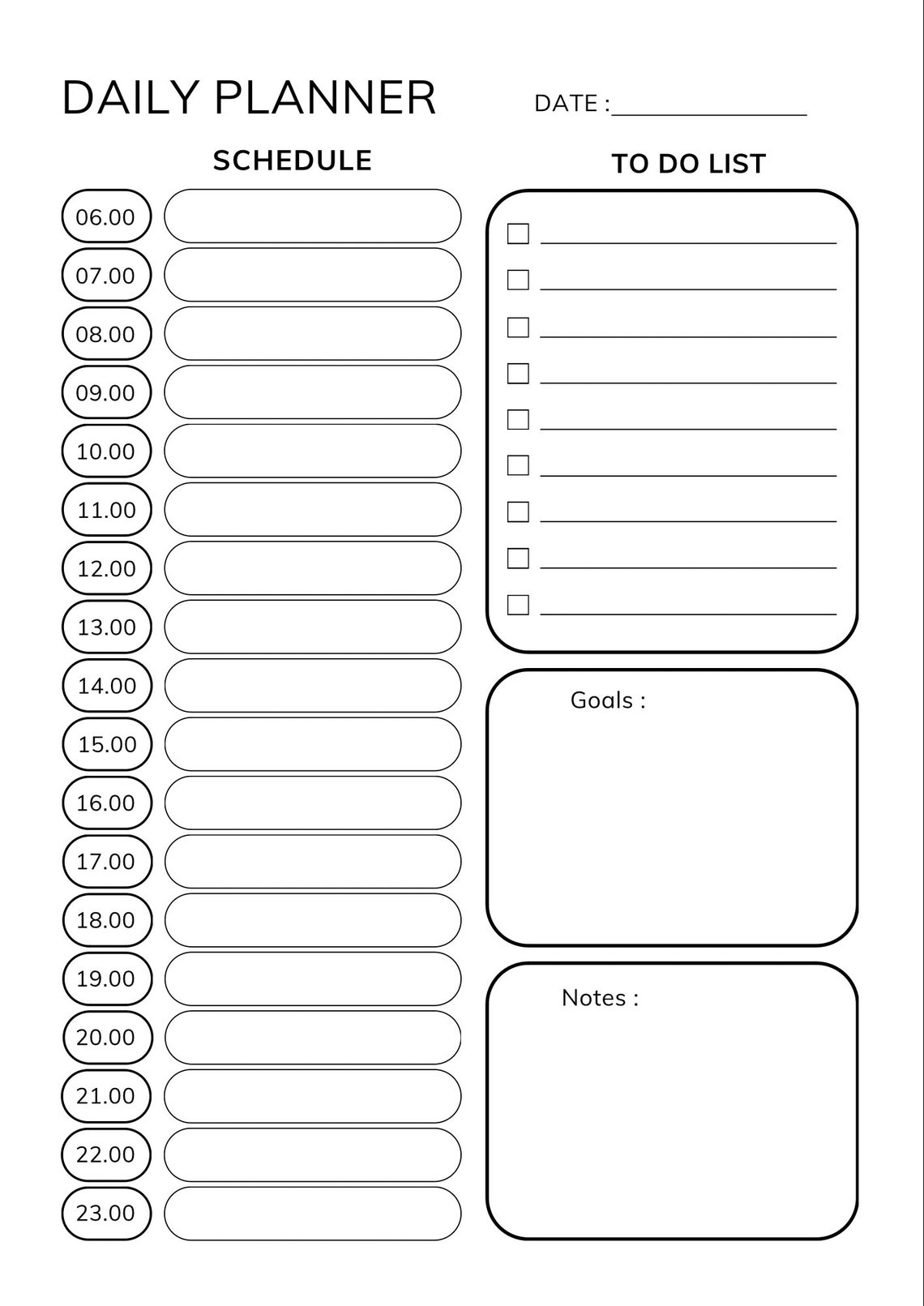 Stay Organized Print at Home Instant Download, Daily Planner Weekly ...