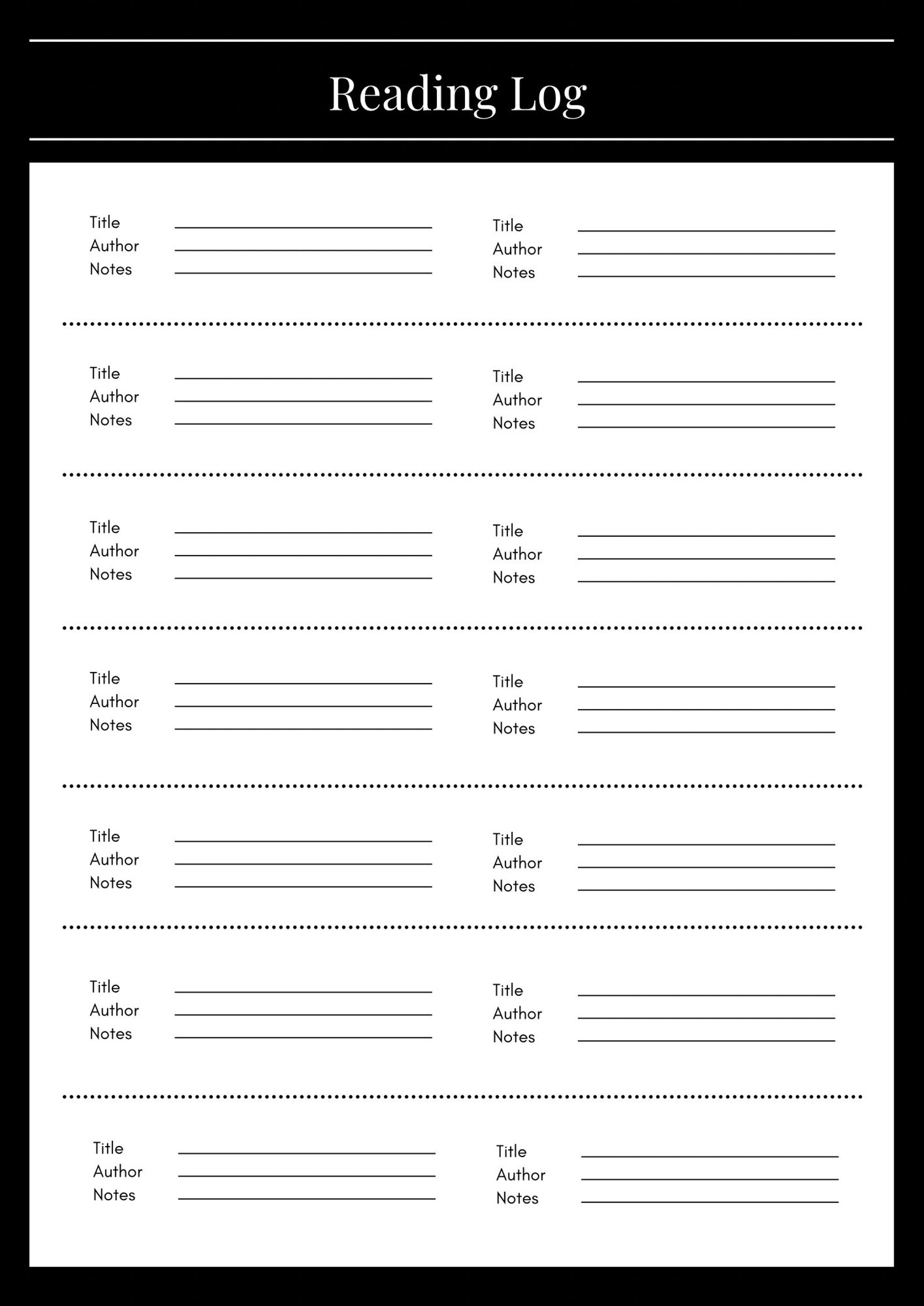 Reading Log Printable, Reading Tracker, Books to Read, Books I've Read ...