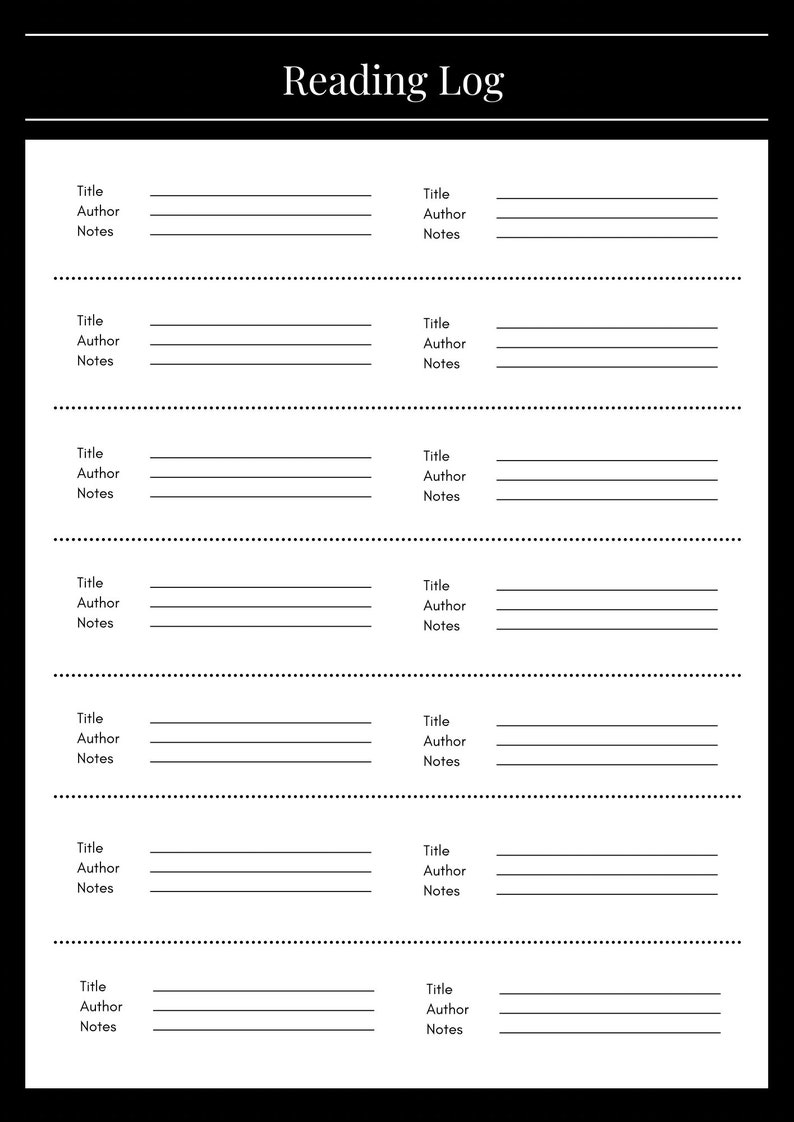Reading Log Printable, Reading Tracker, Books to Read, Books I've Read ...