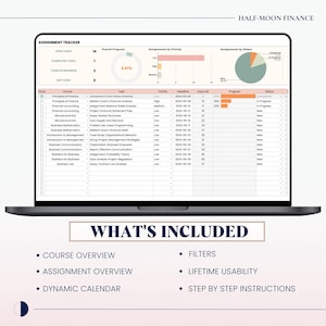 Student Academic Planner, Collage Assignment Tracker, Monthly Task ...