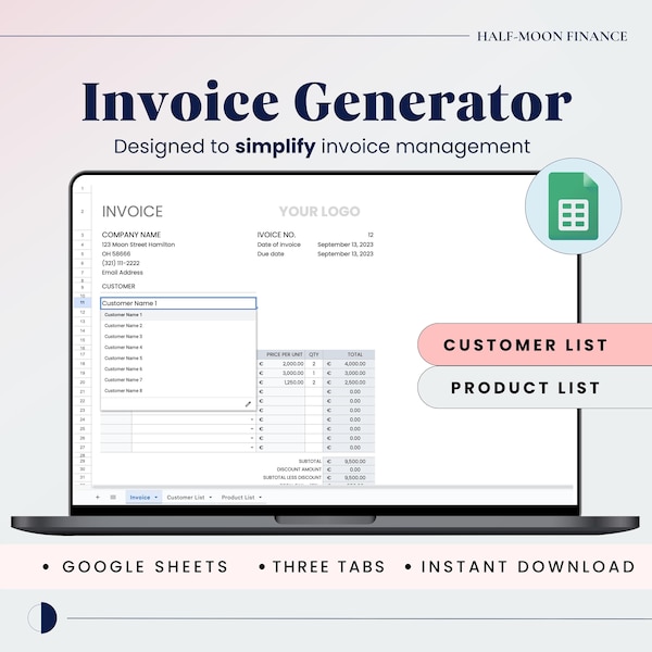 Invoice Template - Etsy