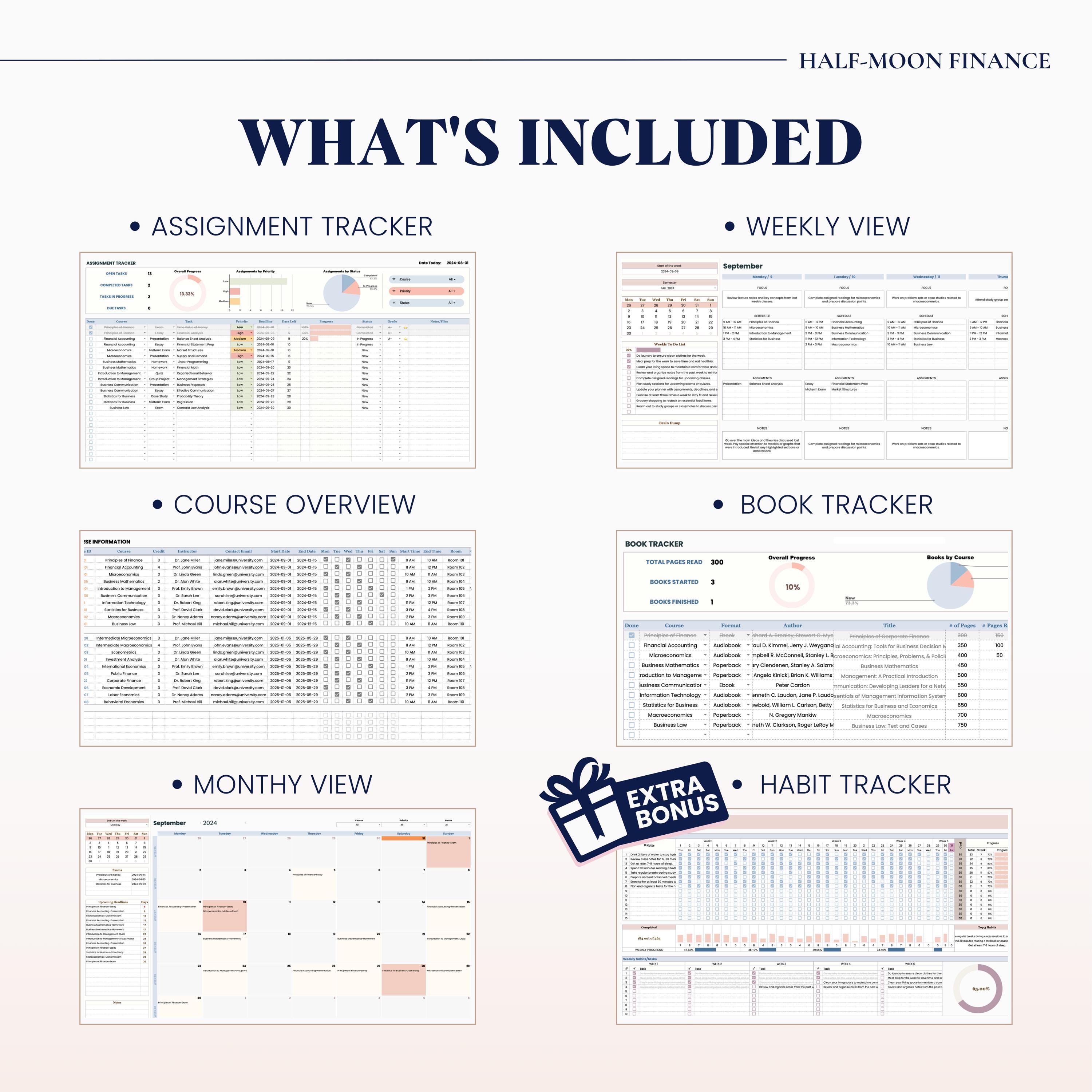 Assignment Tracker, Student Academic Planner, University Class Schedule ...
